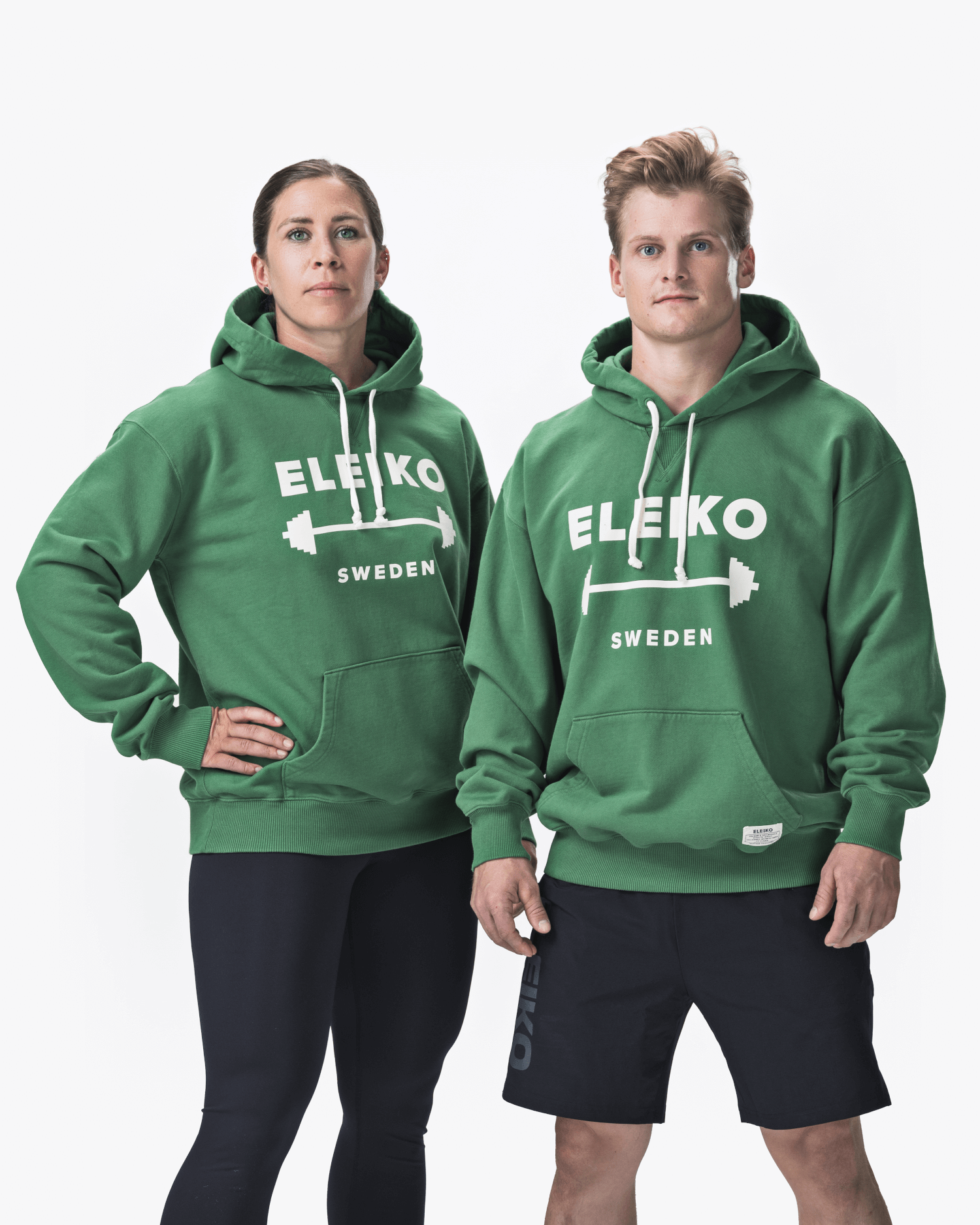 1957 Hoodie, Unisex, Green, M | Eleiko