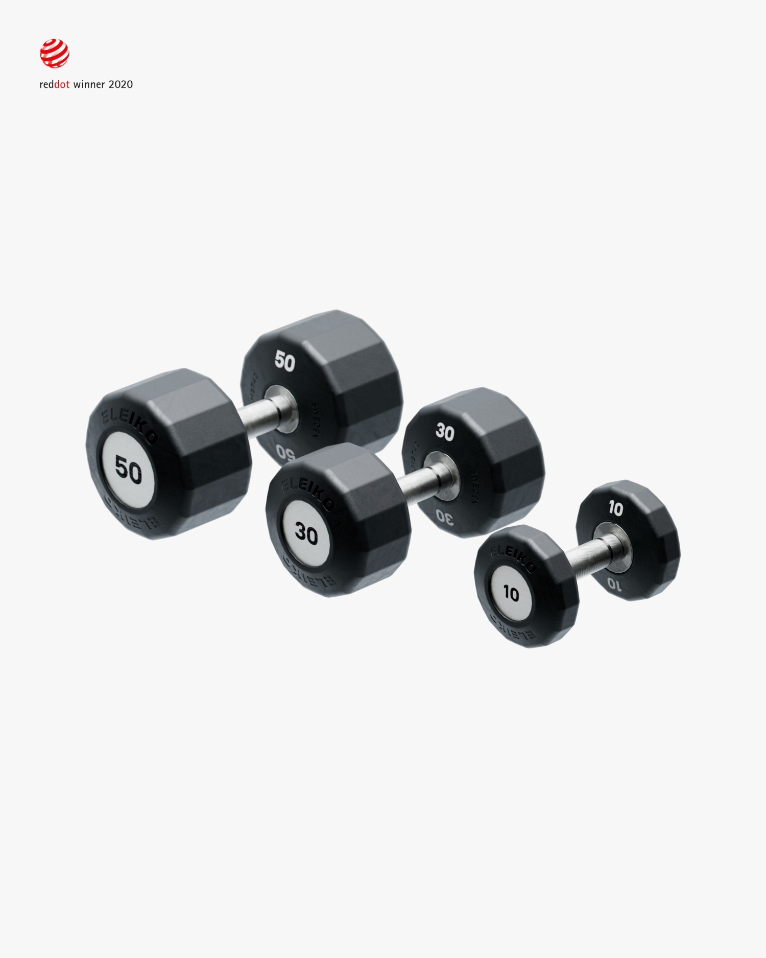 Evo Dumbbell Set - Rotating, 42-60 kg | Eleiko