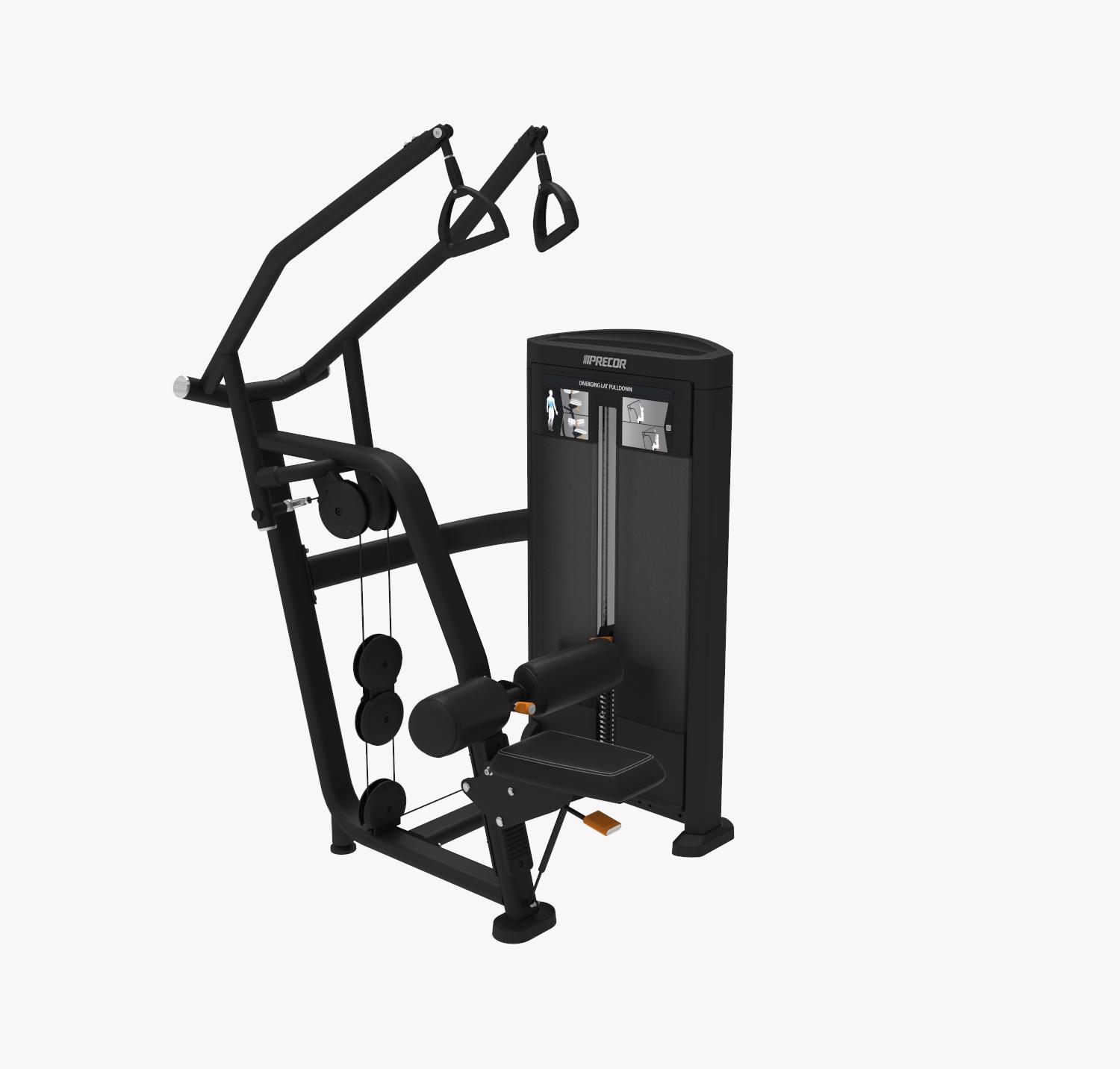 Precor Resolute Diverging Lat Pulldown RSL0314 - Black Pearl/Black | Eleiko