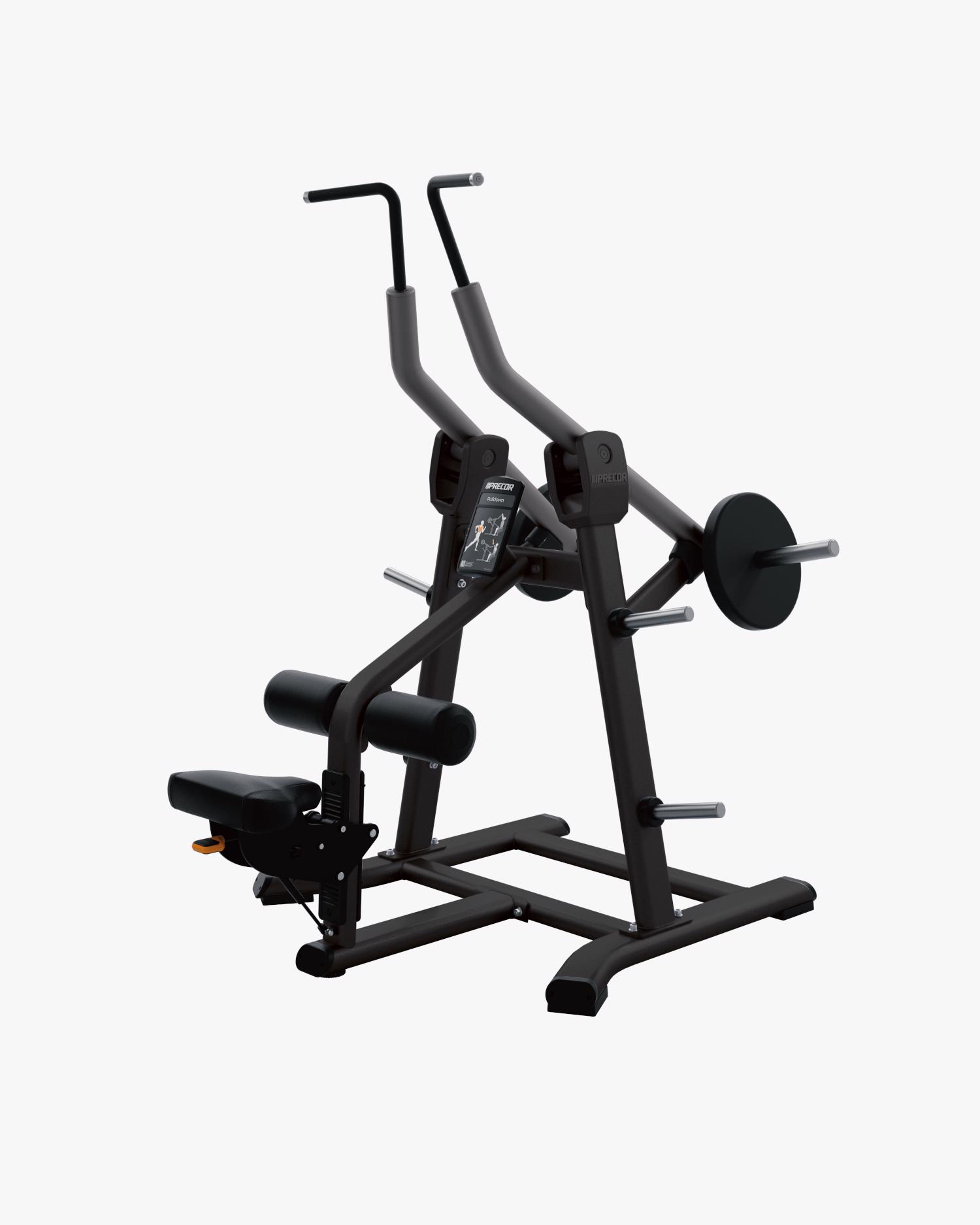 Precor Discovery Plate-Loaded Pull Down - Black Pearl/Black | Eleiko